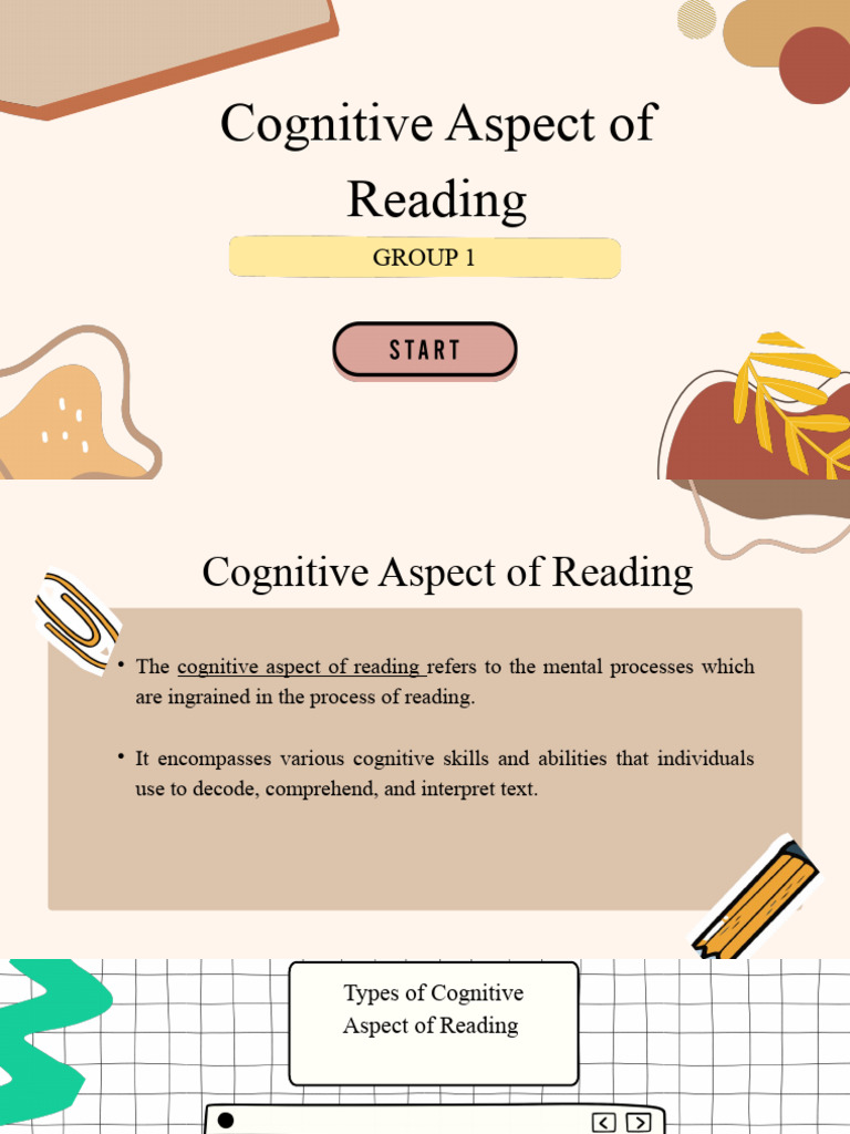 Cognitive Aspect of Reading | PDF