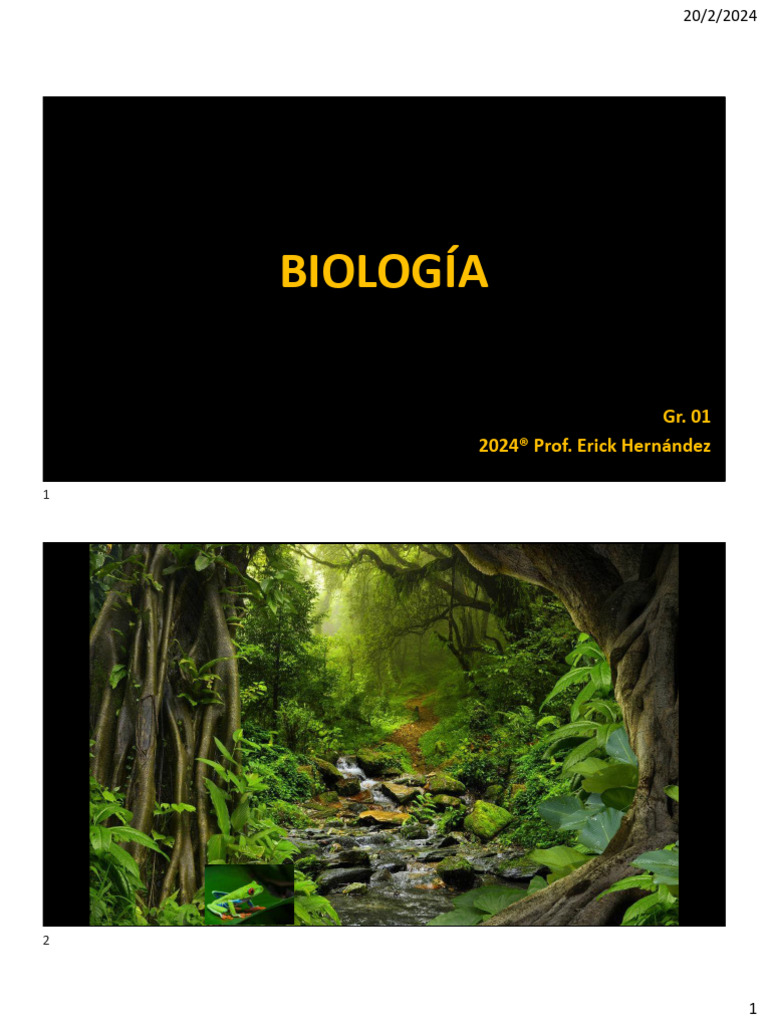 Clase 1. Introducción A La Biología (2024) | Descargar gratis PDF | Vida | Biología