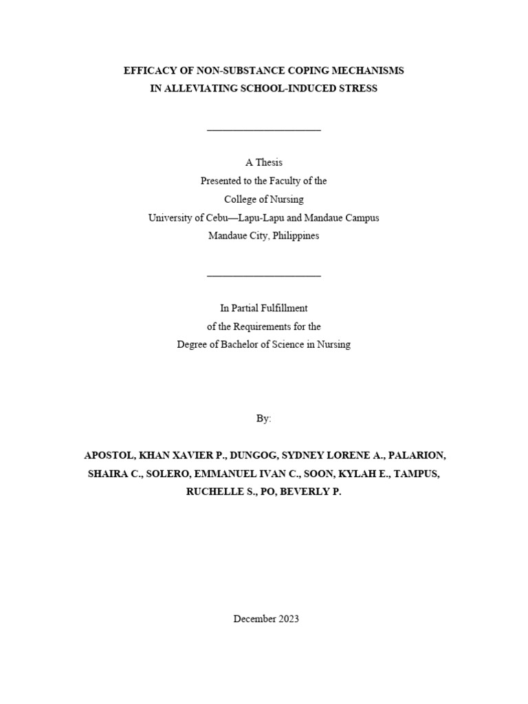 Manuscript Group 2 Final | PDF | Social Support | Stress (Biology)