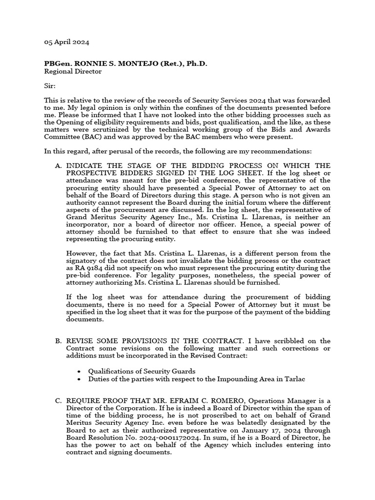 Pbgen. Ronnie S. Montejo (Ret.), PH.D | PDF | Common Law | Business