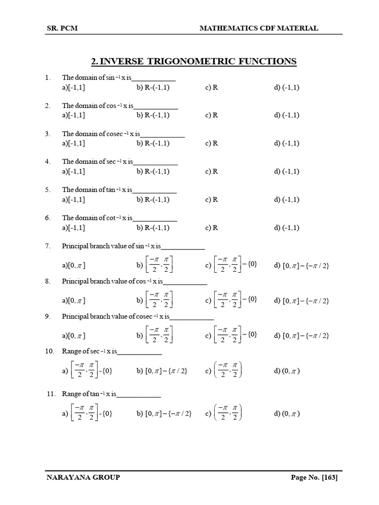 Verse Trigonometric Functions Pdf Trigonometric Functions Special Functions