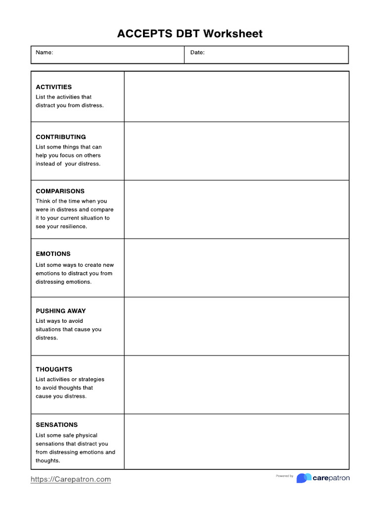 _accepts Dbt Worksheet | PDF