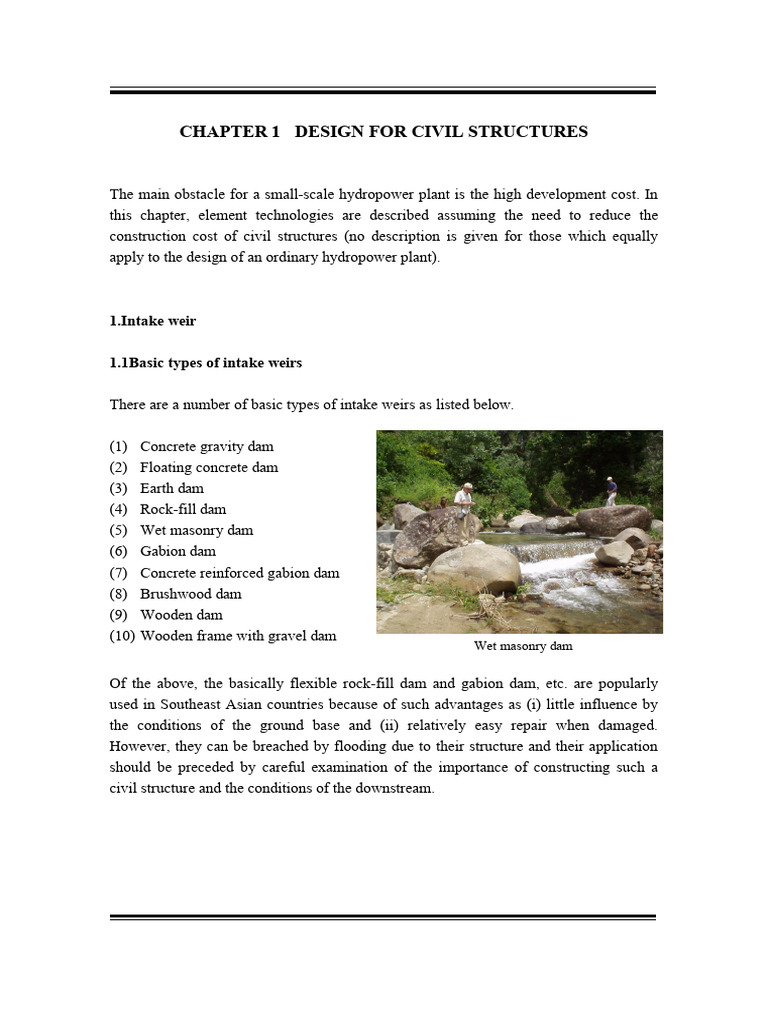 Civil Structures Report | PDF | Dam | River
