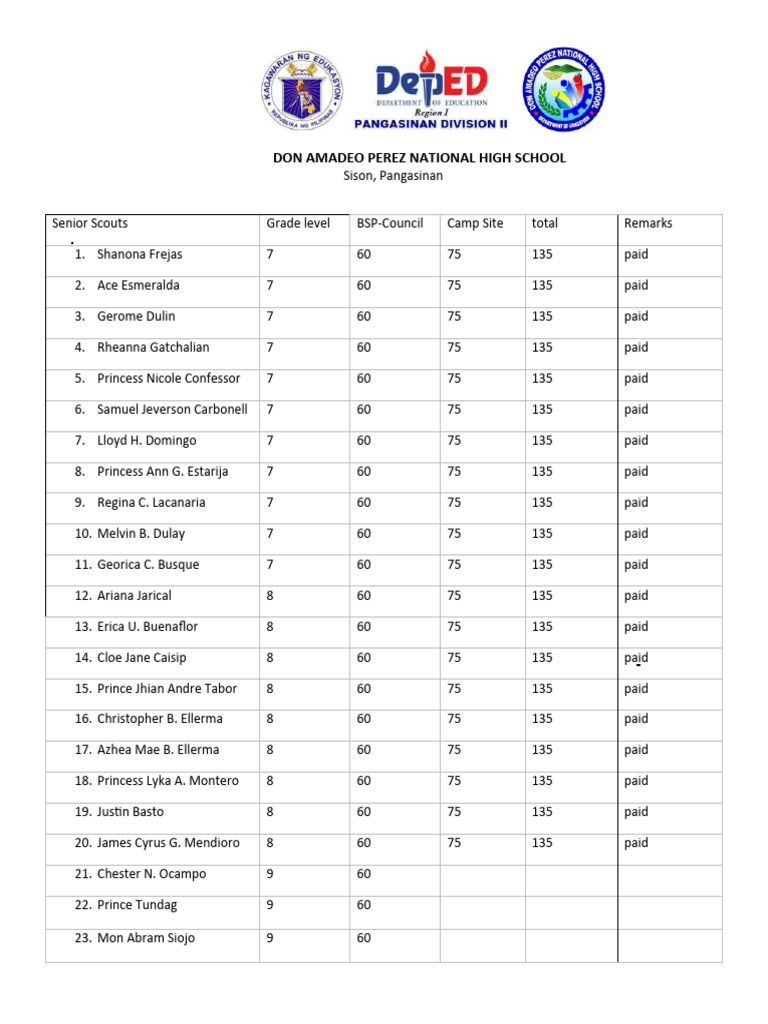BSP Registration Form 2024 For Adult Scout | PDF