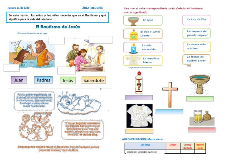Religion Ficha Jueves 21 | PDF