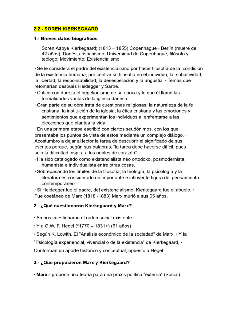 2 2 Soren Kierkegaard Pdf Søren Kierkegaard Existencialismo