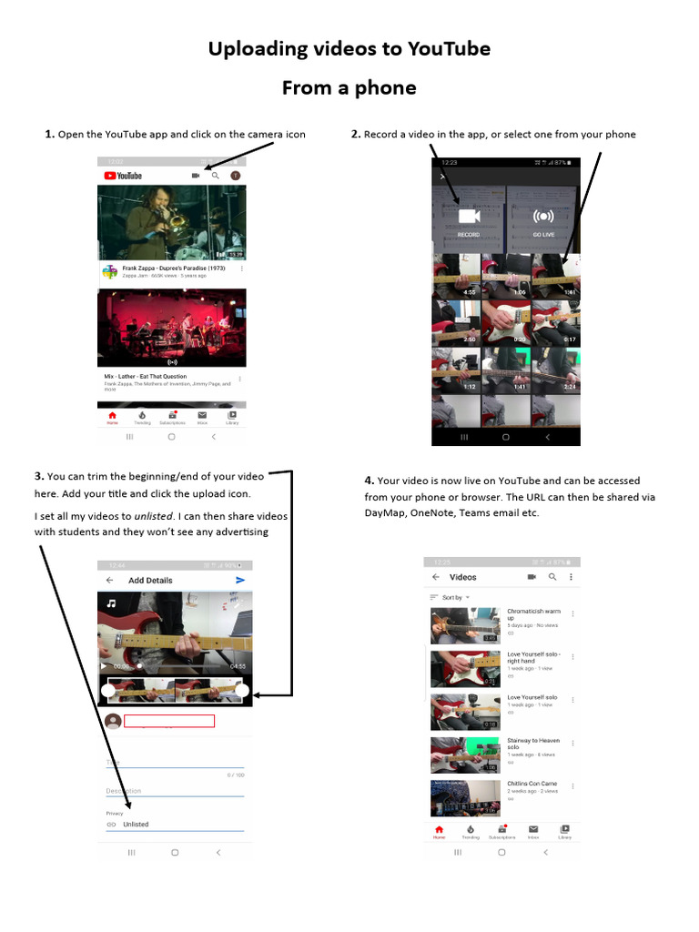 Upload To YouTube From Phone | PDF