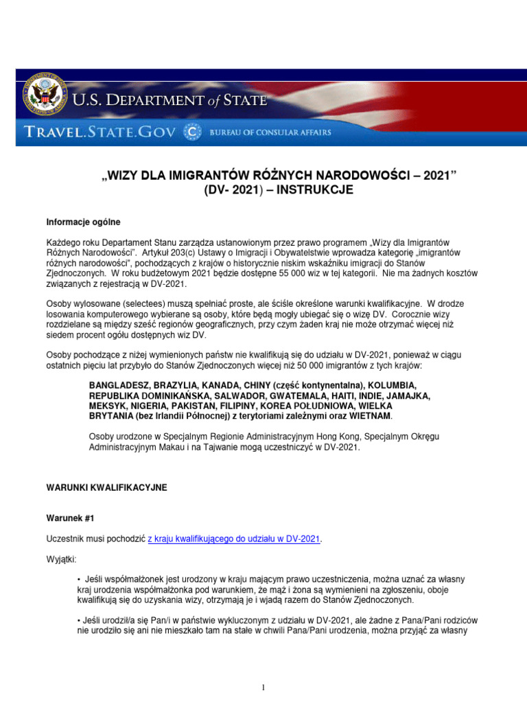 DV 2021 Instructions Polish | PDF