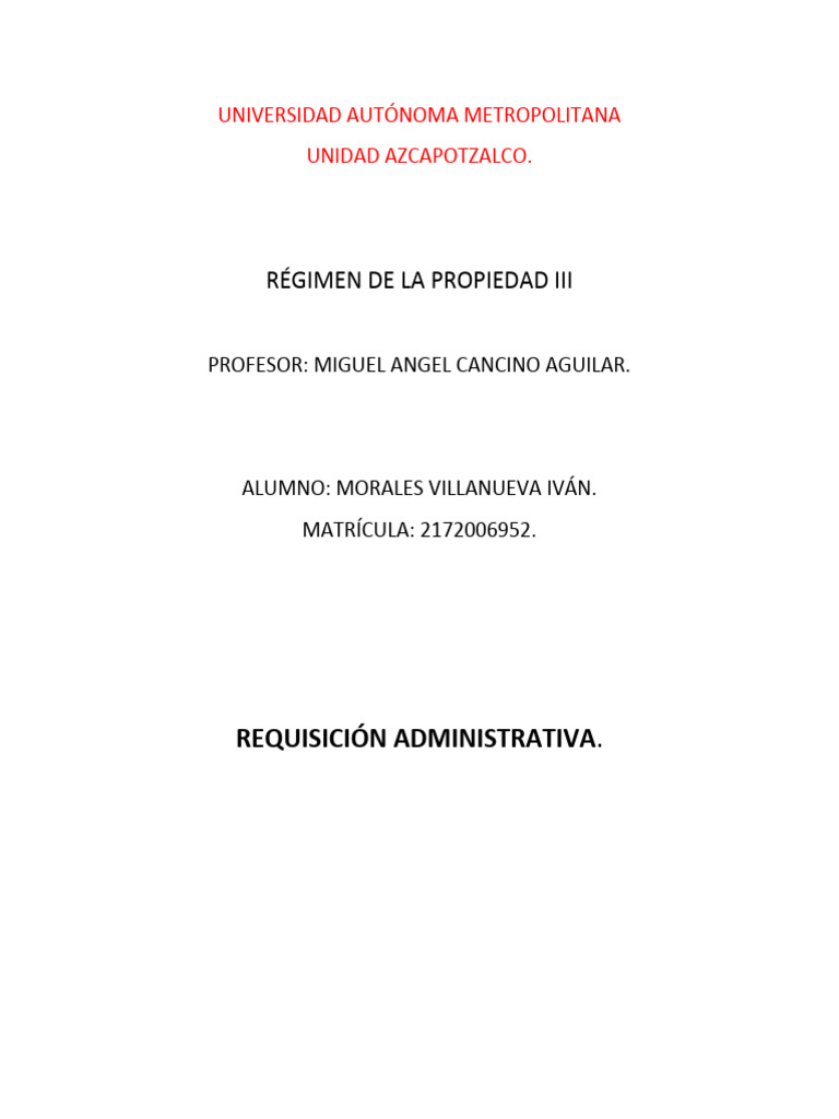 Requisa Administrativa | PDF | Estado (política) | Derecho Constitucional