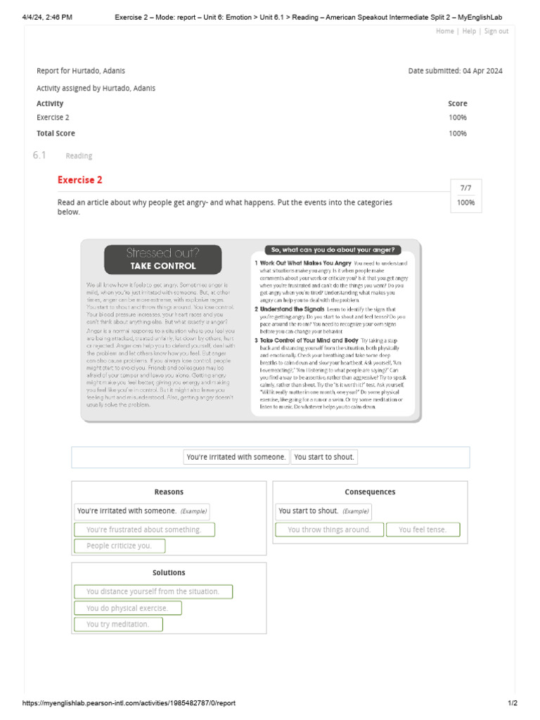 Exercise 2 - Mode - Report - Unit 6 - Emotion - Unit 6.1 - Reading ... Exercise 2 - Mode - Report - Unit 6 - Emotion - Unit 6.1 - Reading ...