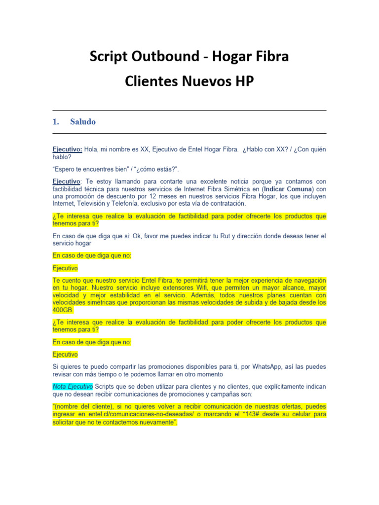 Script Out Fibra Cliente NHP 20022023 | PDF | Internet | Netflix