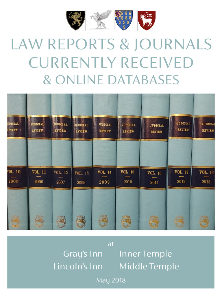 Law Reports Received by Inns of Court | PDF | Libraries | Academic Journal
