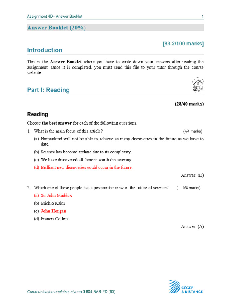 Corrigé Devoir 4 | PDF | Franchising | Linguistics