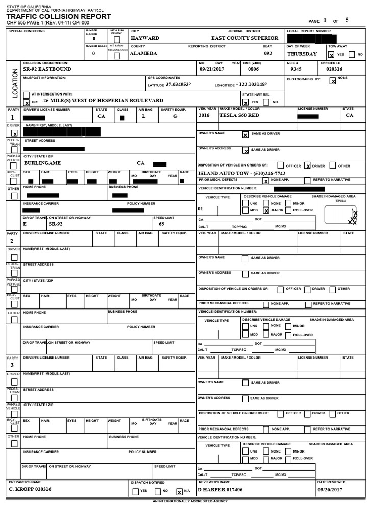 CHP Report Sept 2017 | PDF | Seat Belt | Traffic Collision