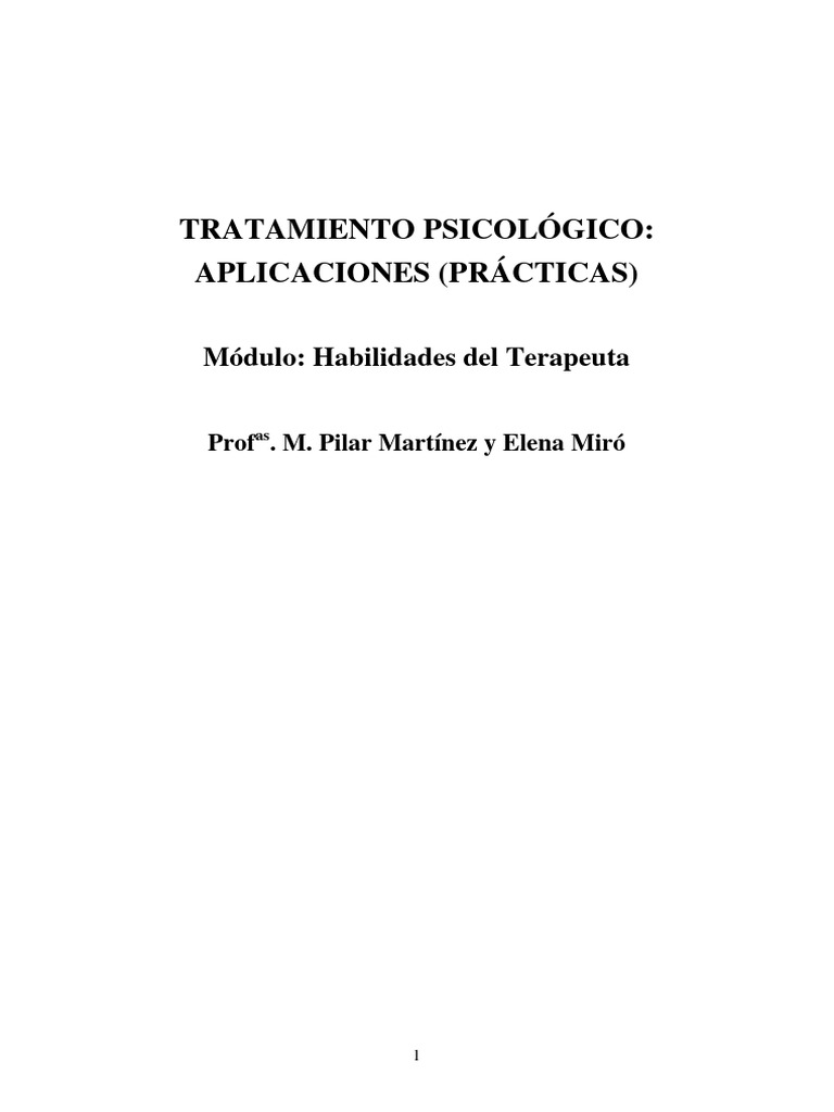 CUADERNO DE HHTT (TPA) Curso2324 | PDF | Psicoterapia | Comunicación no ...