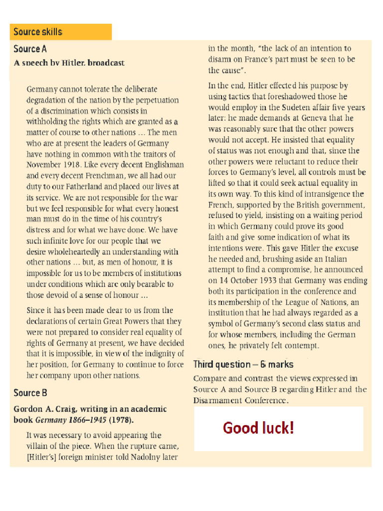 Compare and Contrast Hitler's Views | PDF | Finance & Money Management