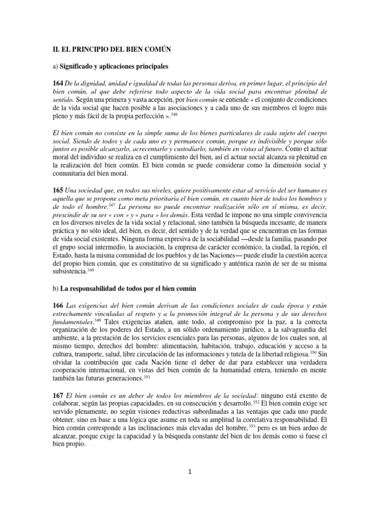Principios de La Dsi Compendio | PDF | Bien común | Propiedad