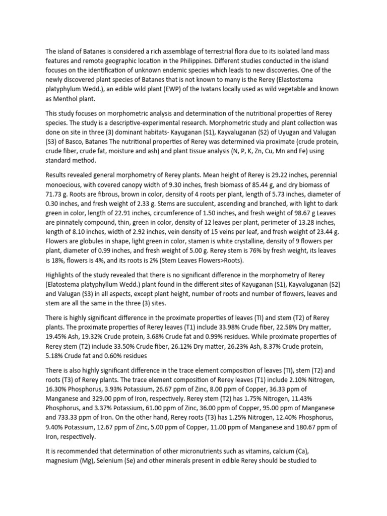 The island of Batanes is considered a rich assemblage of terrestrial ...