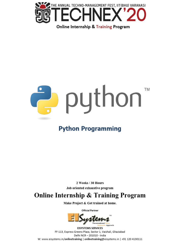 Python Online Training | PDF | Computer Program | Programming
