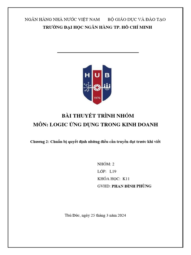 Chương 2-Logic NG D NG Trong Kinh Doanh | PDF