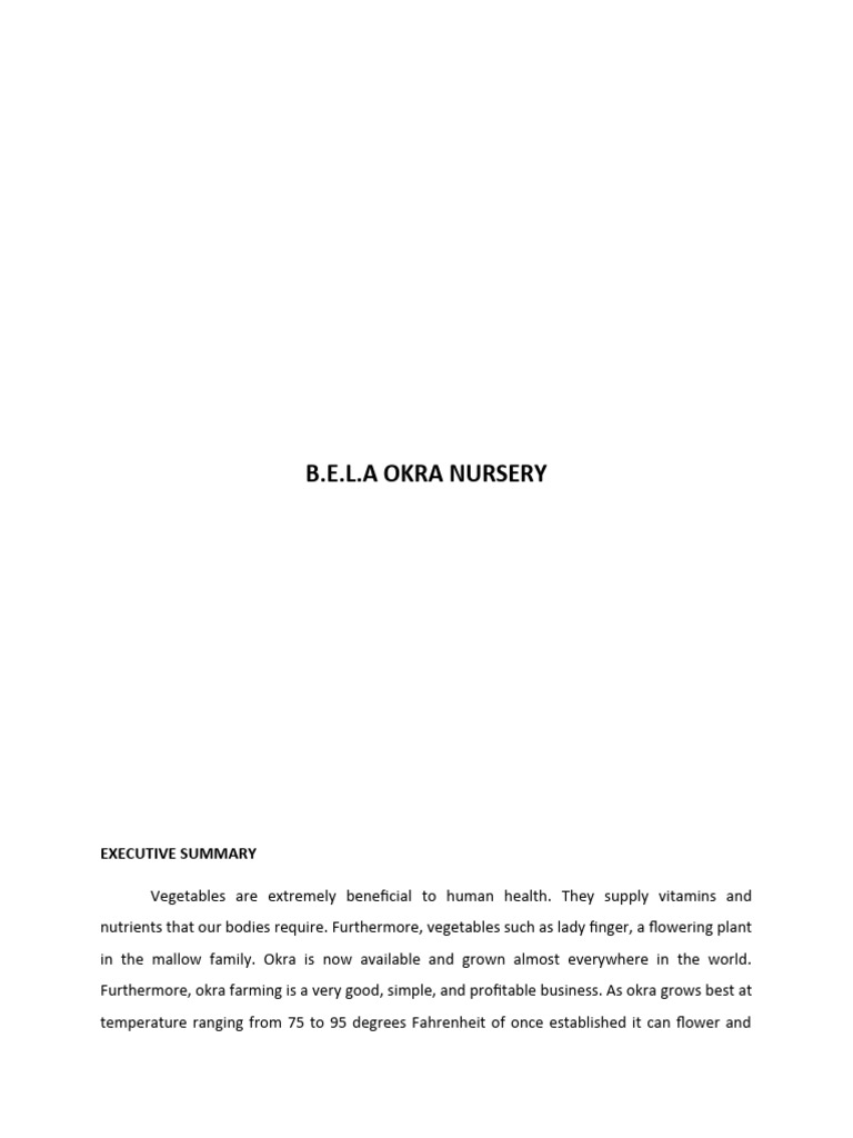 Bela Nursery | PDF | Plant Nursery | Vegetables
