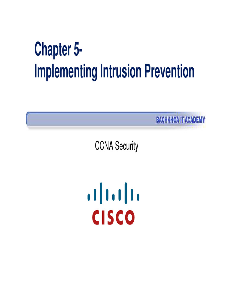 CCNA Security - Chapter 5 - Implementing Intrusion Prevention | PDF | Internet Protocol Suite ...