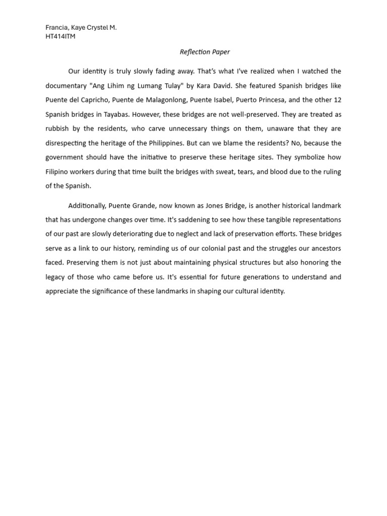 Reflection Paper | PDF