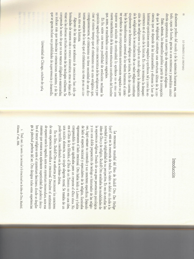 Mircea Eliade. Lo Sagrado y Lo Profano | PDF