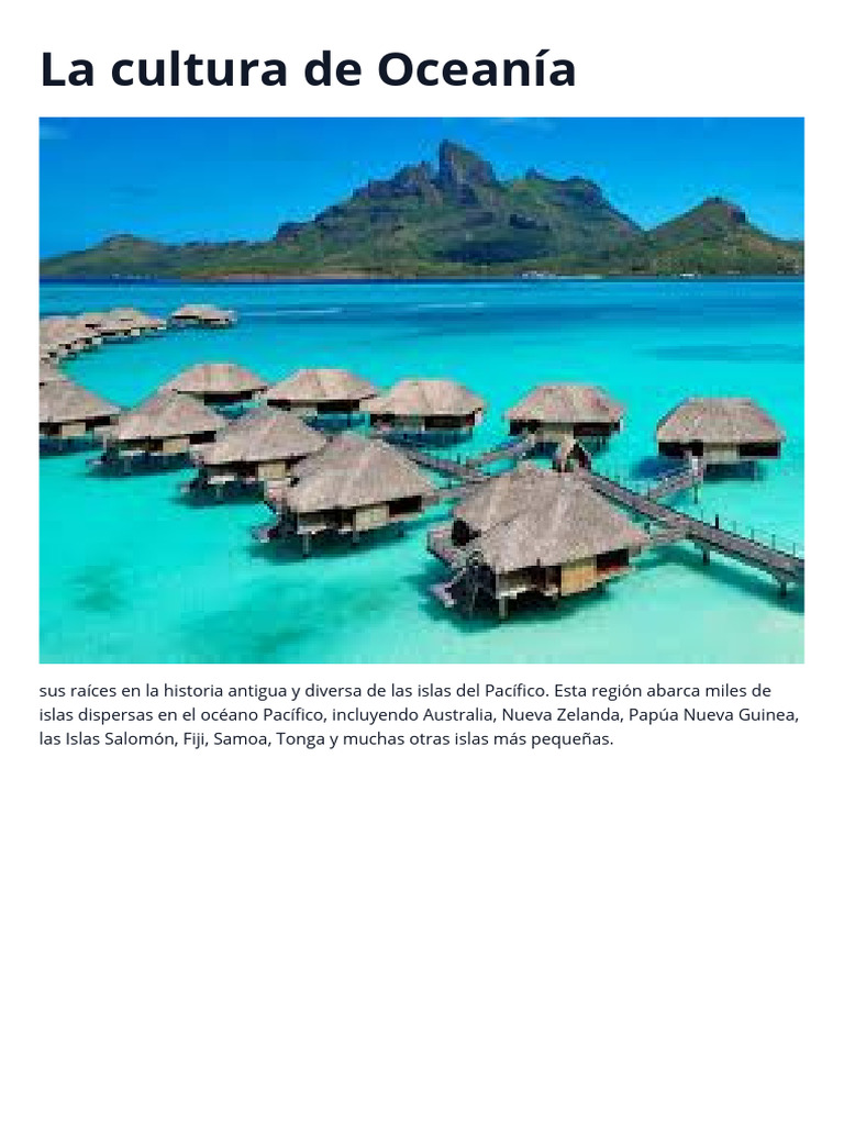 La Cultura de Oceanía | Descargar gratis PDF | Polinesia | Oceanía