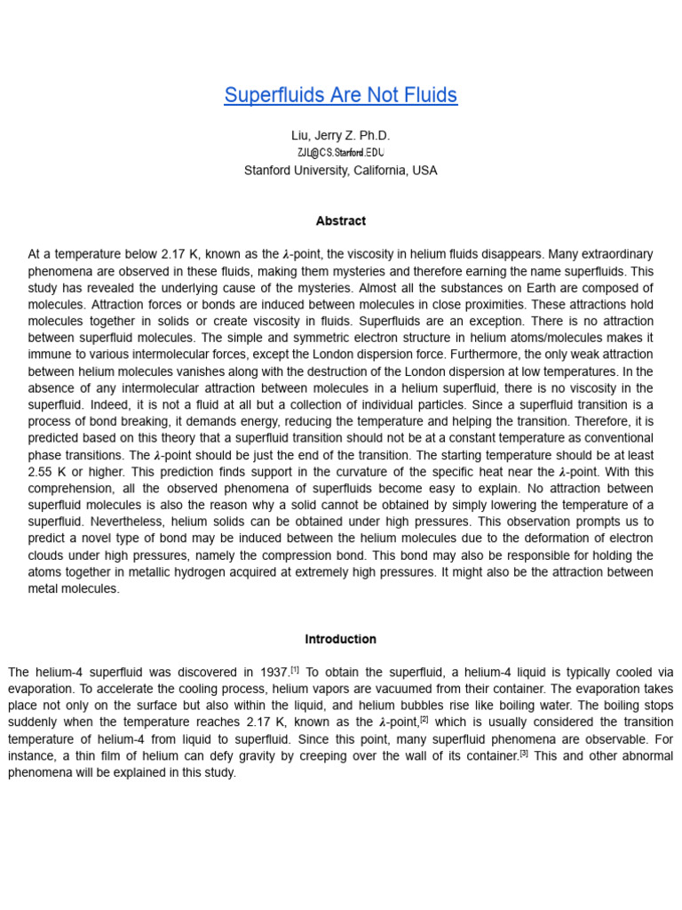 Superfluidity | Download Free PDF | Chemical Bond | Intermolecular Force