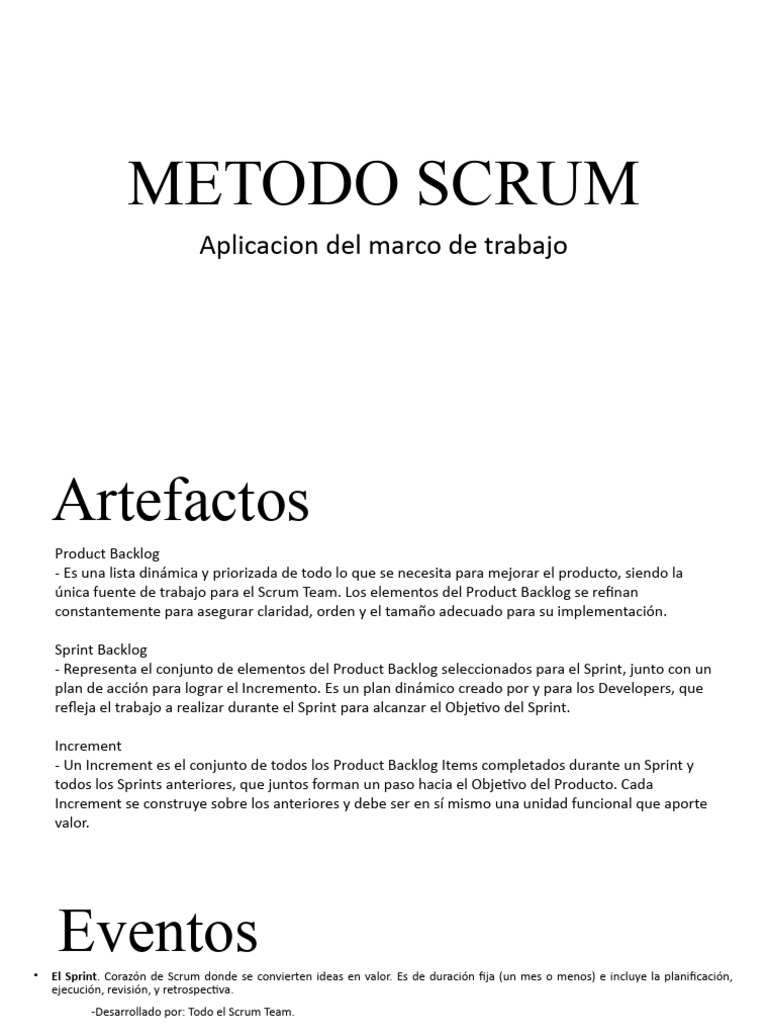 METODO SCRUM | PDF | Scrum (desarrollo de software)