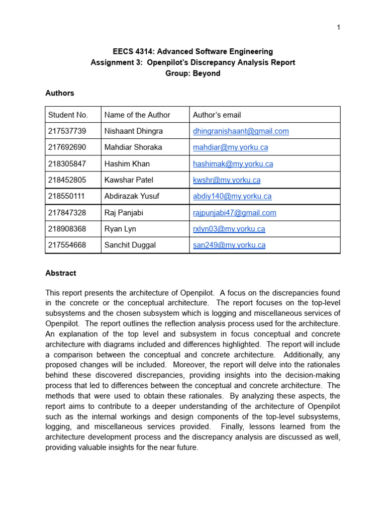 Eecs 4314 Assignment 3 - Report | PDF | System | Software Development