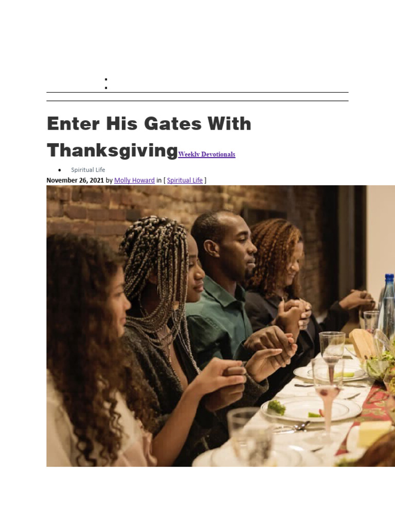 Exhortation | PDF | Gratitude | Prayer