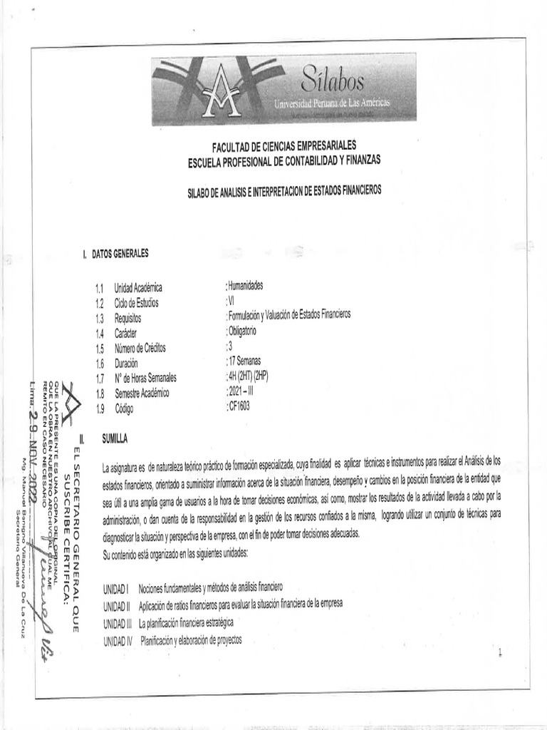 Analisis e Interpretacion de EEFF | PDF