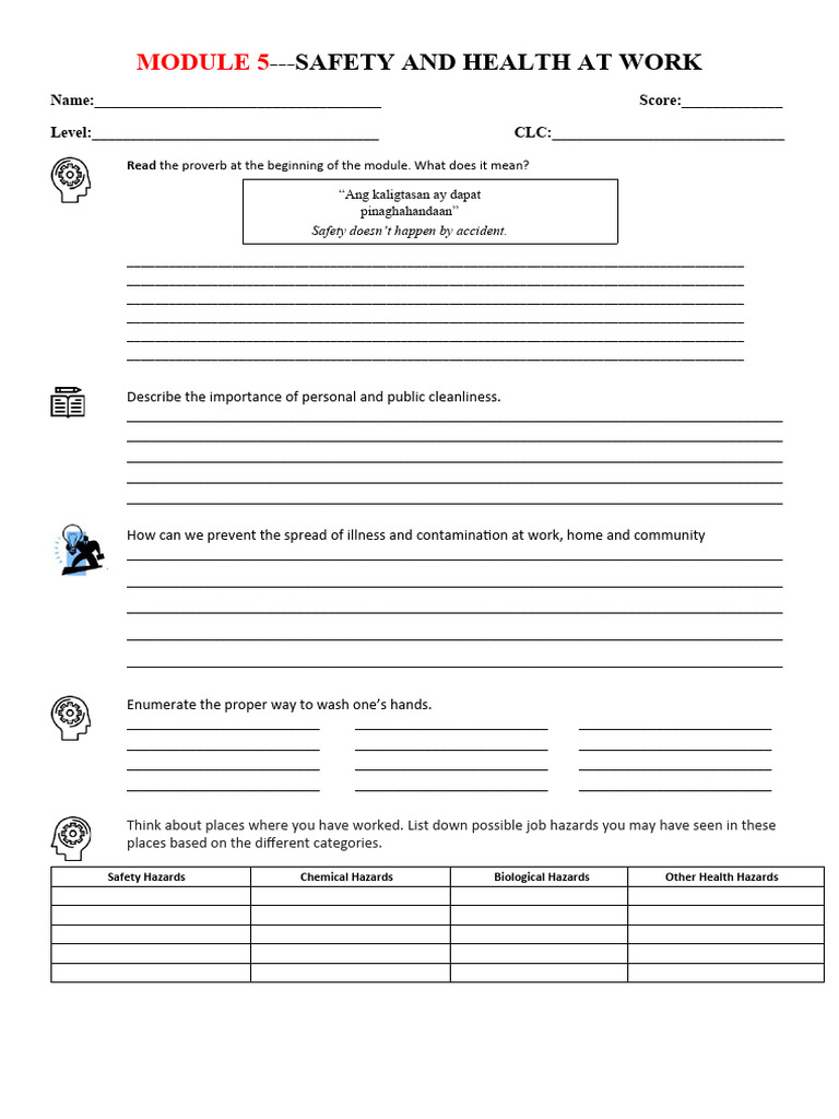Workplace Safety Module | PDF | Cooking | Hand Washing