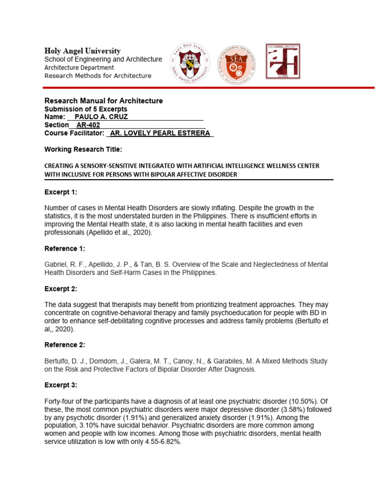 Excerpt Form | Download Free PDF | Mental Disorder | Psychiatry