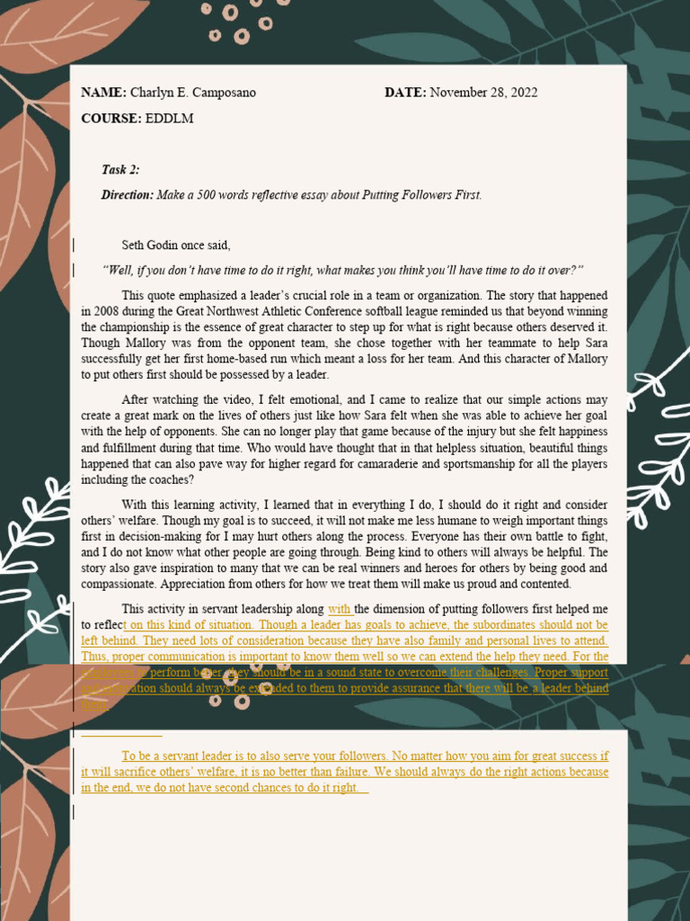 Camposano - Reflection (Putting Followers First) | Download Free PDF ...