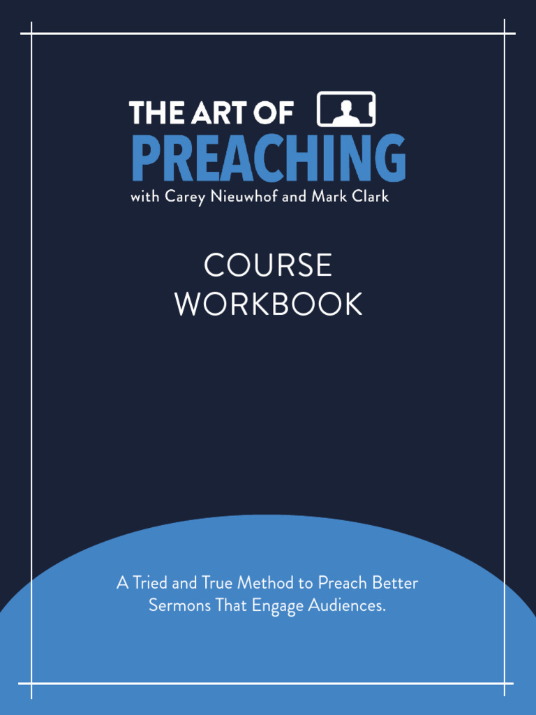 The Art of Preaching Workbook | PDF | Sermon | Jesus