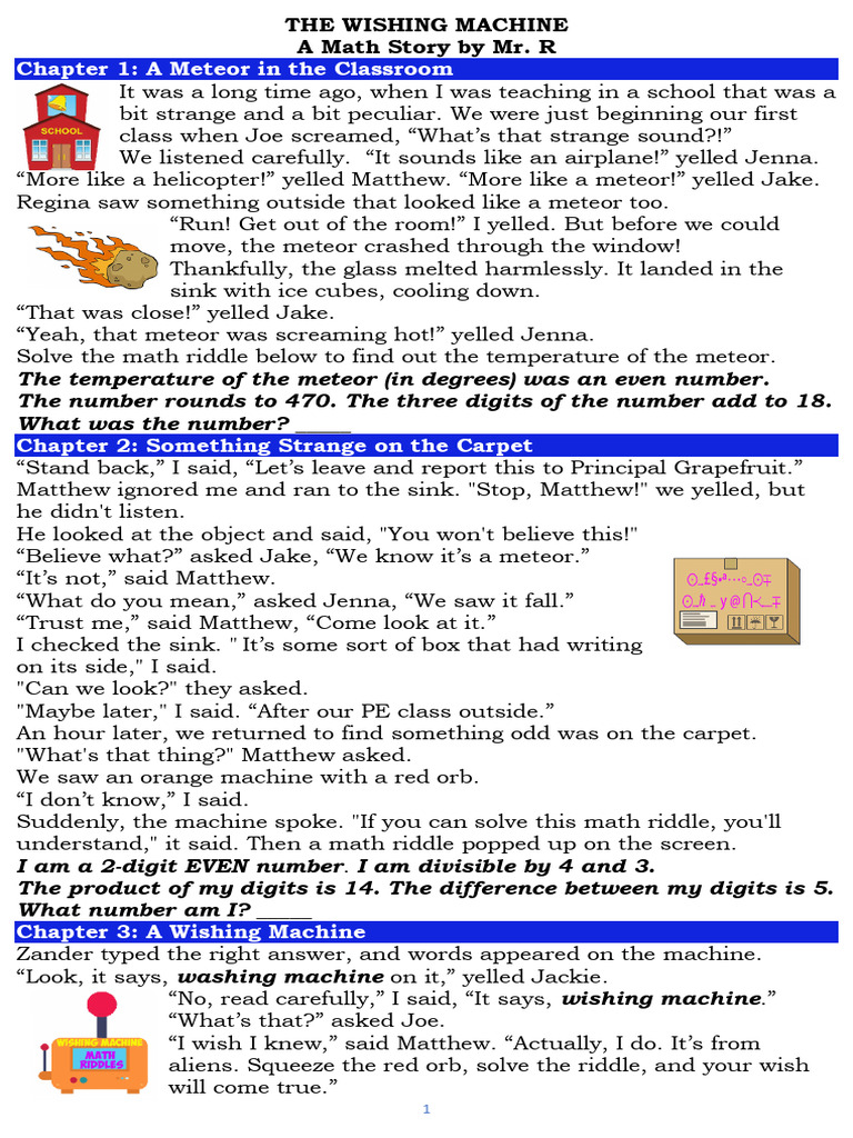 THE WISHING MACHINE 4 Pages shorterER | PDF