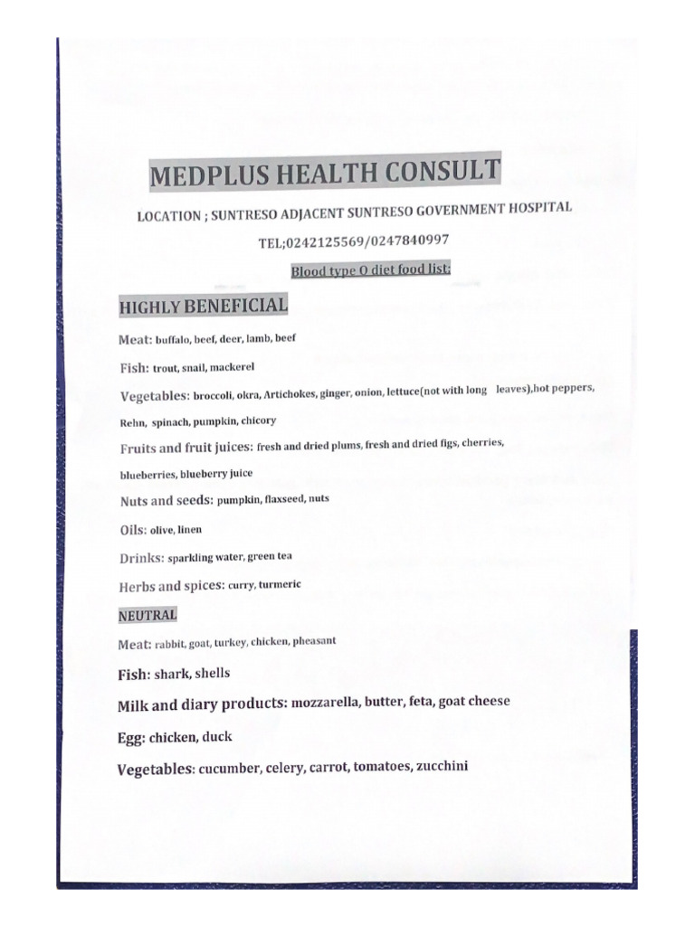 Blood Type o | PDF