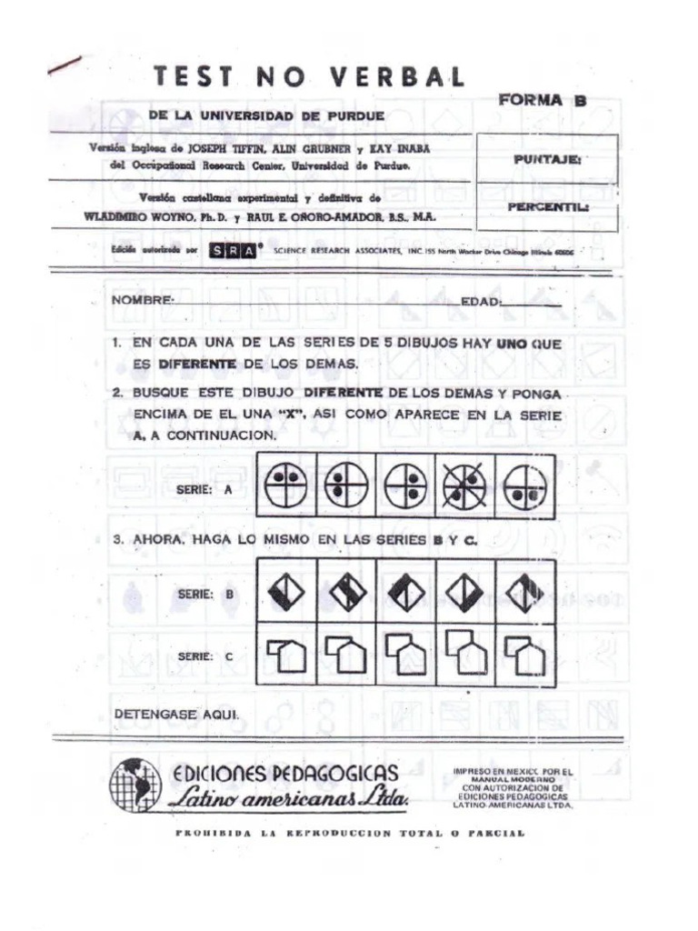Test No Verbal Imprimir | PDF