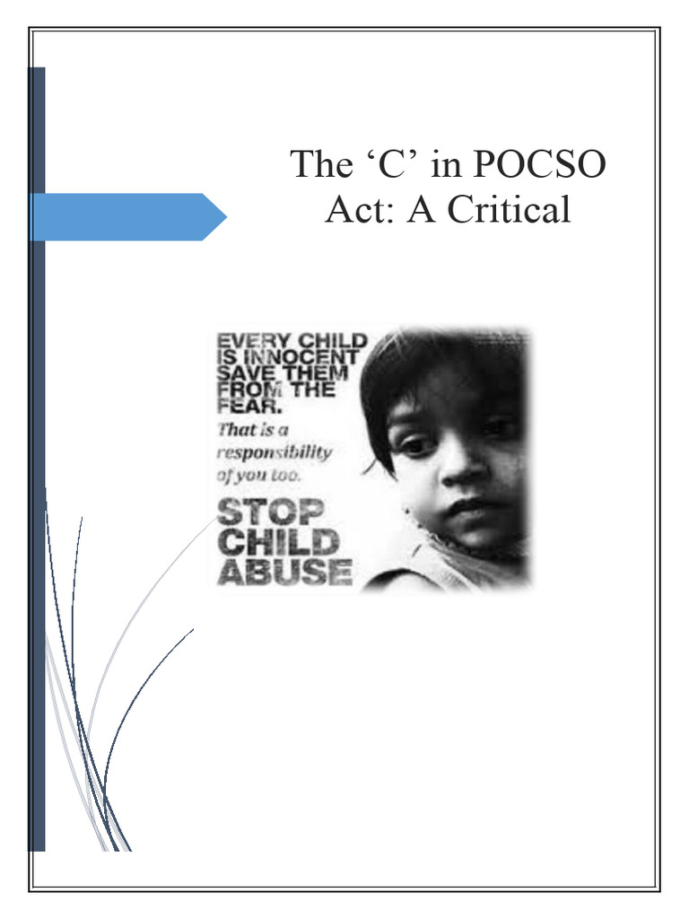POCSO Act: Child Protection Overview | PDF | Public Law | Common Law