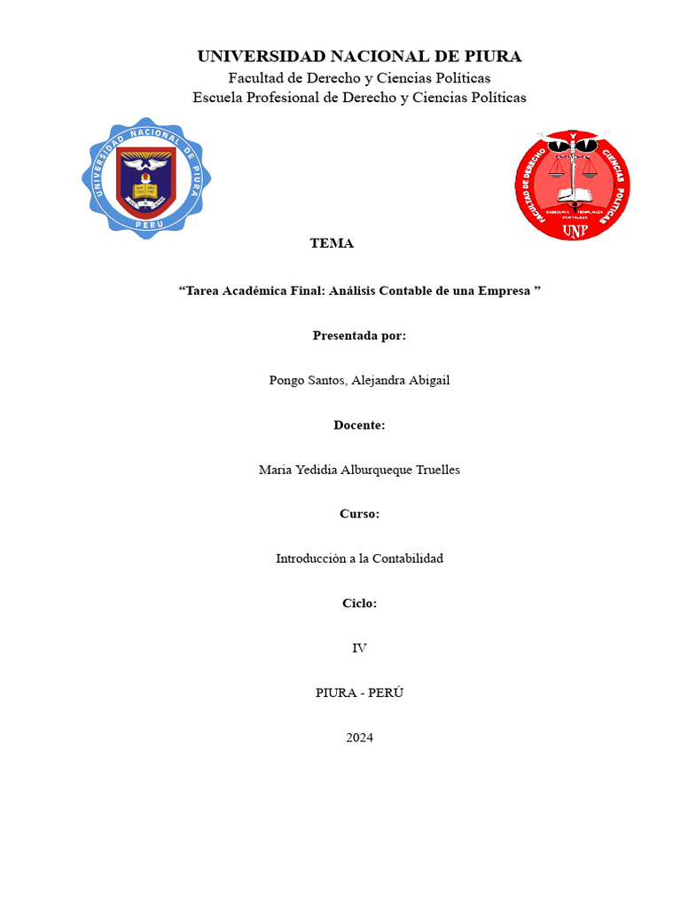 Tarea Final | PDF | Contabilidad | Productos lácteos