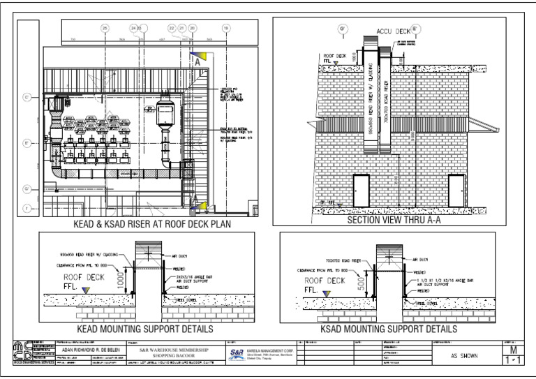 Kead & Ksad Riser To Deck Drawing-M1-03 | PDF