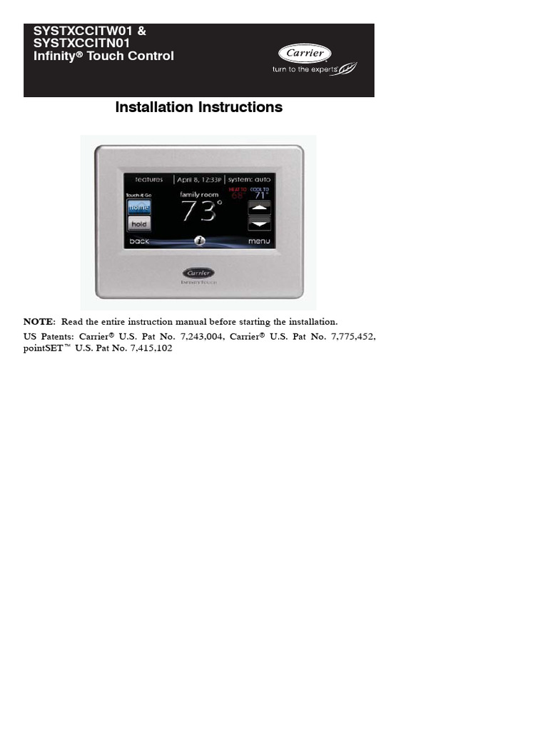 SYSTXCCITW-06SI | PDF | Duct (Flow) | Thermostat