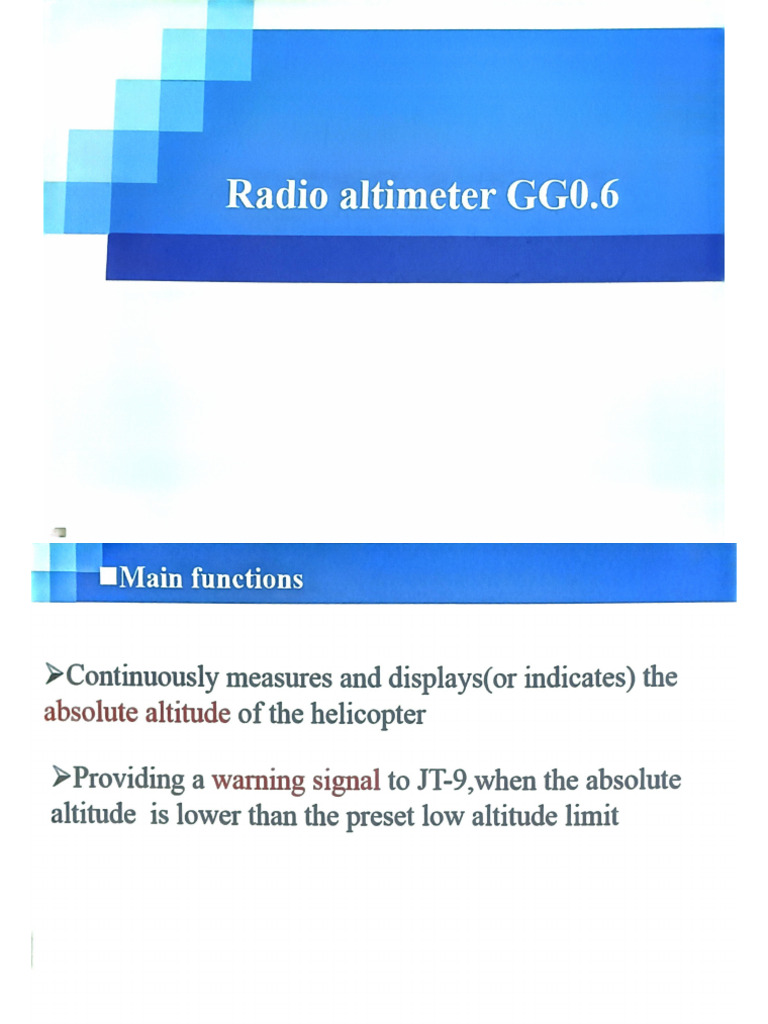 Radio Altimeter | PDF