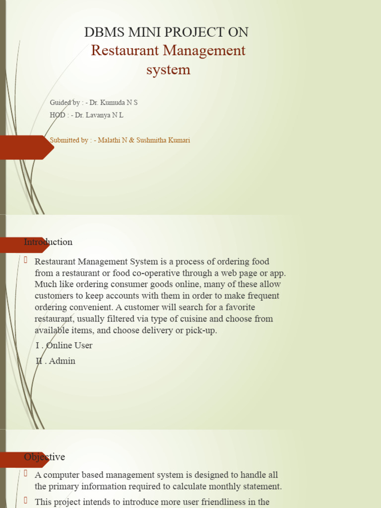 PowerPoint Restaurant | PDF