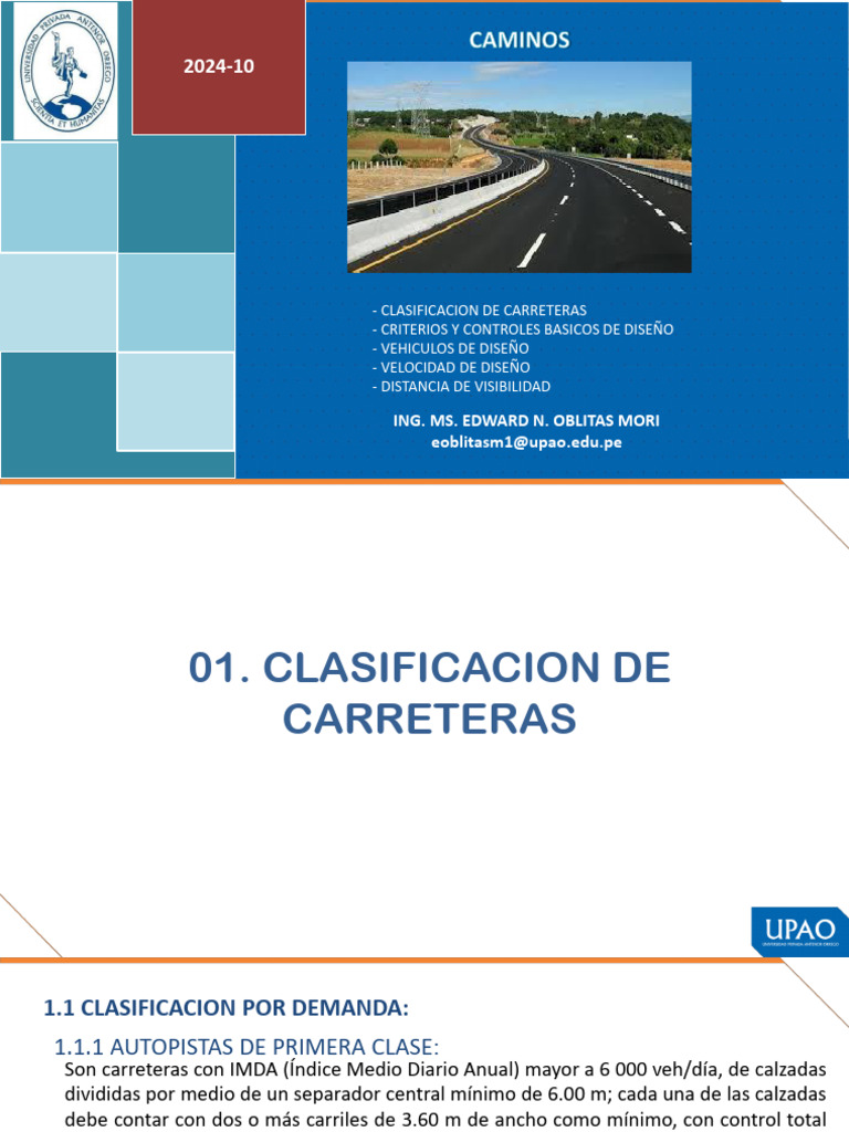 SESION 02 - CAMINOS | PDF | Geodesia | La carretera