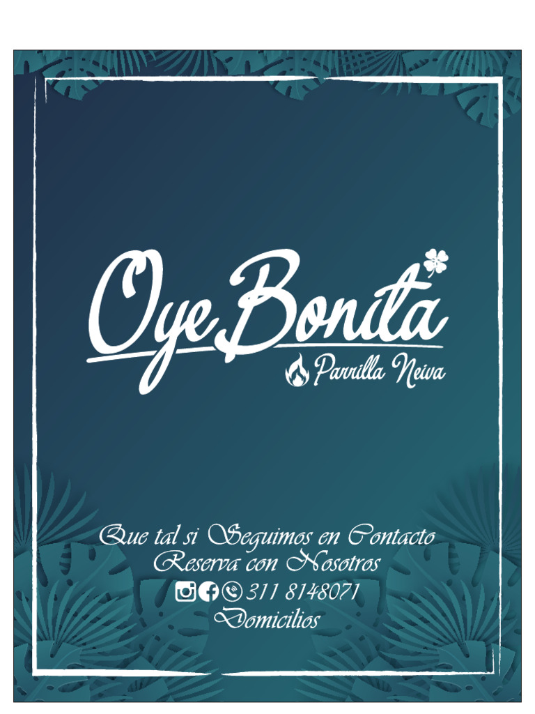 carta oye bonita | PDF | Comida y bebida | Cocinando