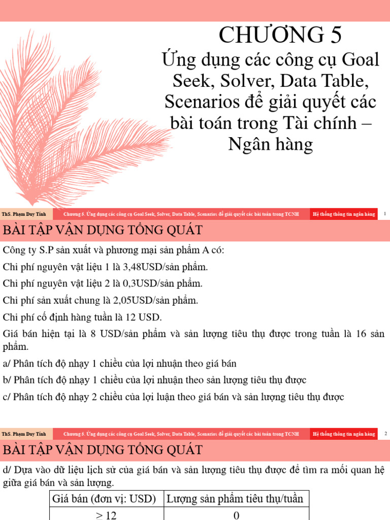 Chuong 5.UNG DUNG CAC CONG CU TRONG TCNH | PDF